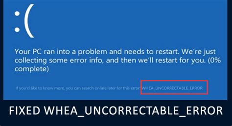 Getting WHEA UNCORRECTABLE Error Here S Working Fixes