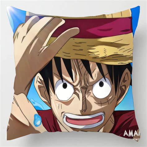 One Piece Luffy Blue Pillow One Piece Store