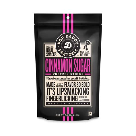 Cinnamon Sugar Seasoned Pretzels Pop Daddy Snacks