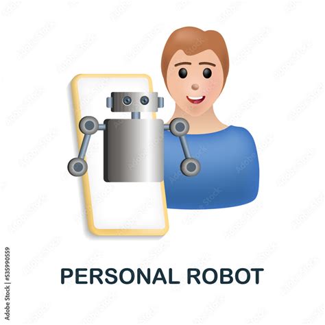 Personal Robot Icon 3d Illustration From Future Technology Collection