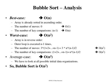 Bubble Sort Time Complexity Calculation