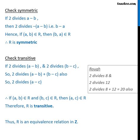 Example 5 R A B 2 Divides A B Is Equivalence Relation