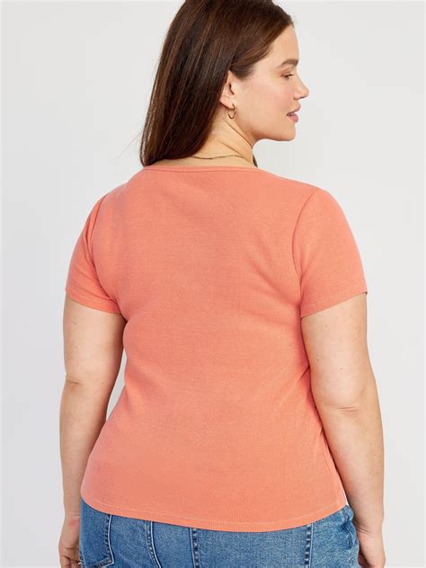 Fitted Rib Knit T Shirt Old Navy
