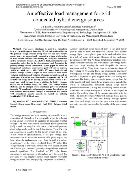 Pdf An Effective Load Management For Grid Connected Hybrid Energy Sources