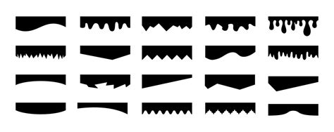 Separators Shapes For Website Presentation Set Vector Image