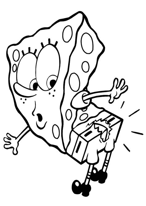 Spongebob Ripped Pants Coloring Page