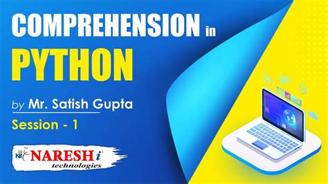 list comprehension in python session 1 mr satish gupta youtube