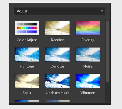 Adjust Effects Corel Vector Help