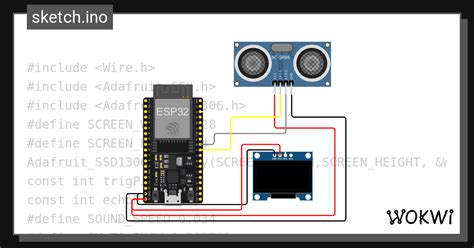 Job OLED Sensor Ultrasonik Wokwi ESP STM Arduino Simulator