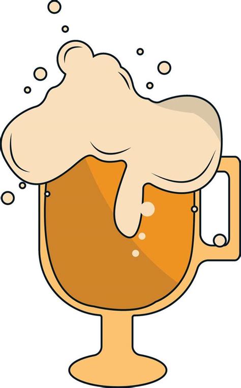 Beer Glass Clipart Isolated On White Background Cartoon Illustration