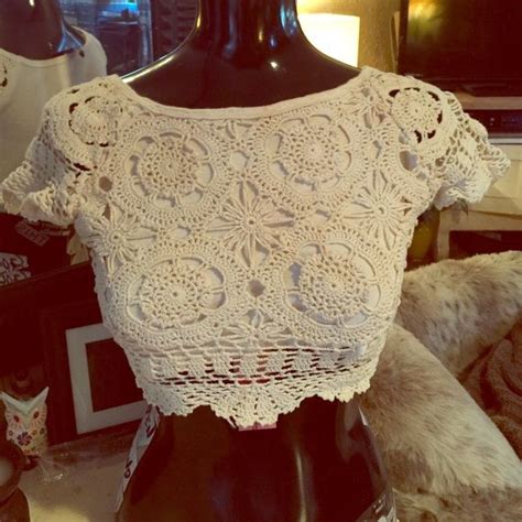 Vintage Crochet Crop Top Crochet Crop Top Vintage Tops Tops