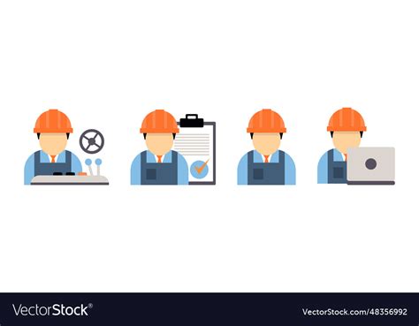 Production Process With Machine Operator Man Vector Image