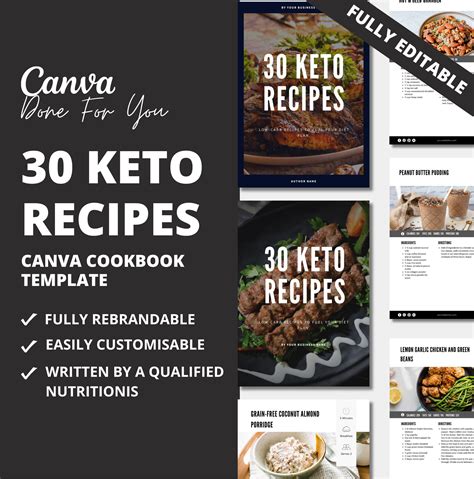 Keto Recipe Book Etsy Worksheets Library