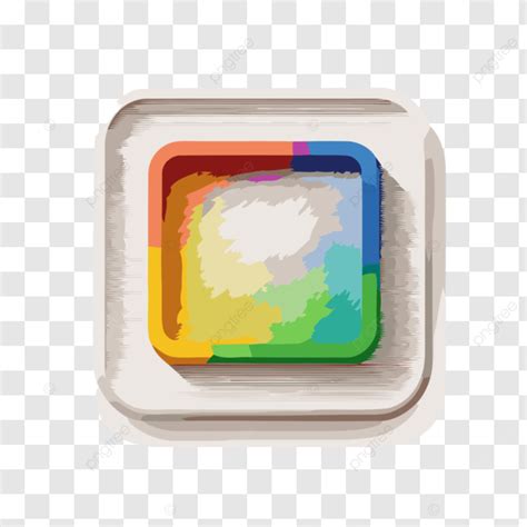 Square App Icon With A Colorful Square Square Vector A Simplistic Colorful Icon Of Soft On A