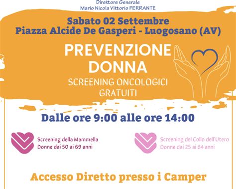 Prevenzione Donna A Luogosano Screening Oncologici Gratuiti