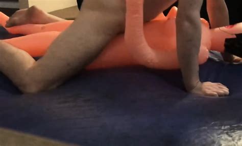 Pounding Cheap Female Inflatable Doll On Blue Waterbed Eporner
