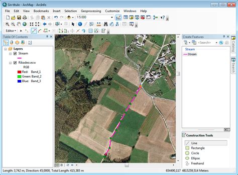 streaming y snapping en arcgis