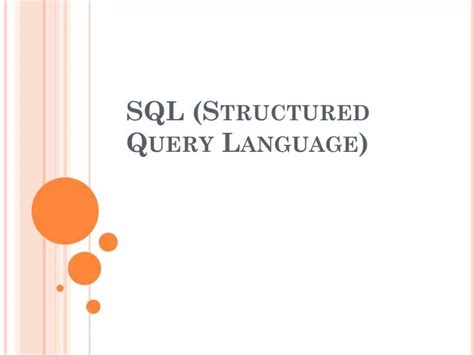 PPT SQL Structured Query Language PowerPoint Presentation Free