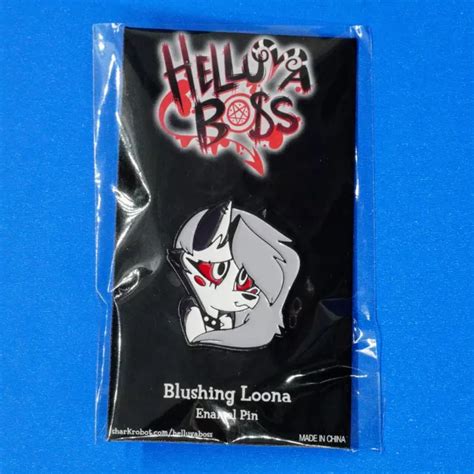 Helluva Boss Blushing Loona Enamel Pin Hazbin Hotel Vivziepop Luna