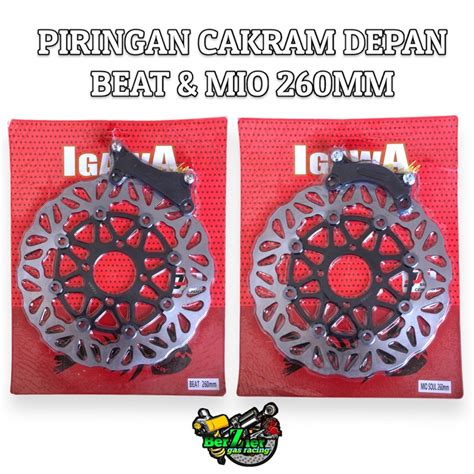 Jual Piringan Cakram Beat Mio Lebar 260mm Hitam Model PSM Disc Brake Piringan Cakram Depan
