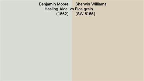 Benjamin Moore Healing Aloe 1562 Vs Sherwin Williams Rice Grain SW