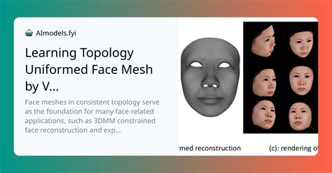 Learning Topology Uniformed Face Mesh By Volume Rendering For Multi View Reconstruction Ai