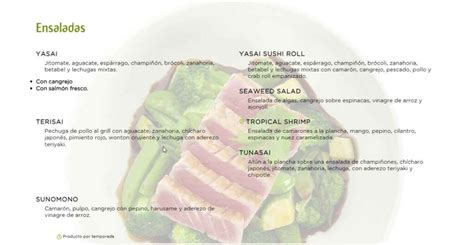 Sushi Roll Menú Precios México Actualizado Octubre 2025