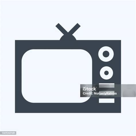아이콘 Tv 글리프 스타일 간단한 일러스트 편집 가능한 스트로크 Lcd에 대한 스톡 벡터 아트 및 기타 이미지 Lcd 가상
