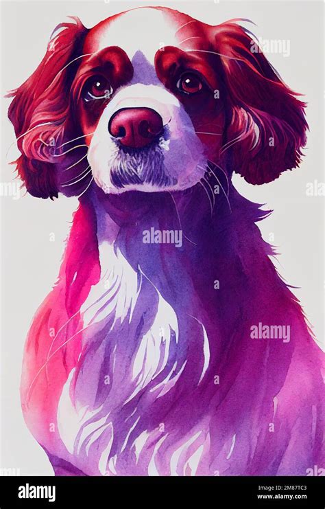 Funny Adorable Portrait Headshot Of Cute Doggy English Cocker Spaniel