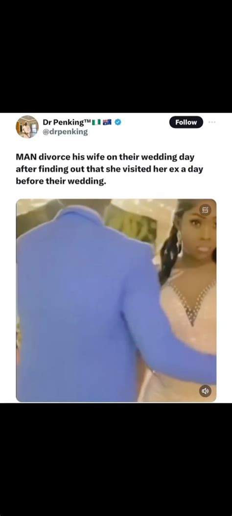 Another Groom Cancels Wedding After Finding Out Wife To Be Visited Ex
