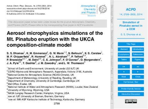 Pdf Aerosol Microphysics Simulations Of The Mt Pinatubo Eruption