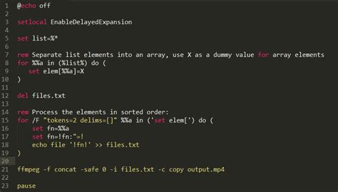 How To Combine Video Files With Windows Batch Ffmpeg Ugliest Syntax