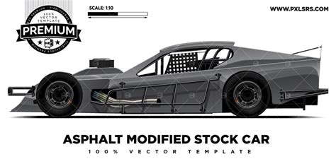 Asphalt Modified Stock Car Side Premium Vector Template Pixelsaurus