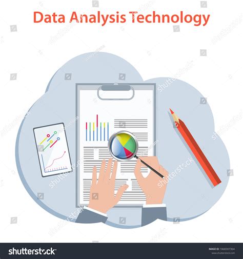 Data Analysis Blank Graphic Symbols Smartphone Stock Vector Royalty