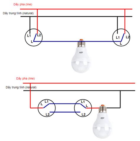 Tổng Hợp Hướng Dẫn Lắp Mạch điện Cầu Thang 2 Công Tắc Mới Nhất
