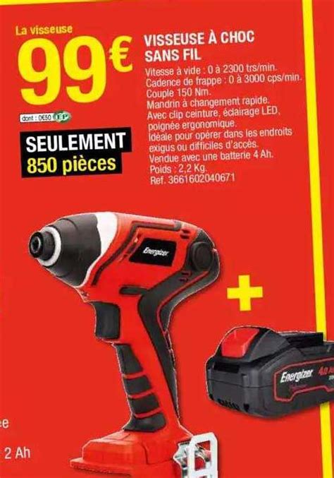 Promo Visseuse A Choc Sans Fil chez Brico Dépôt iCatalogue fr