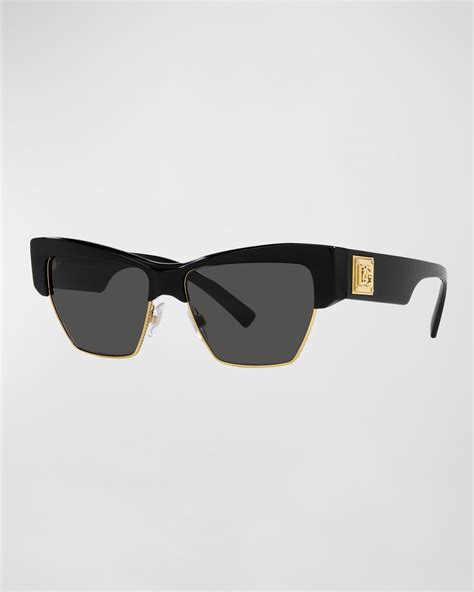 Versace Logo Acetate Cat Eye Sunglasses Neiman Marcus