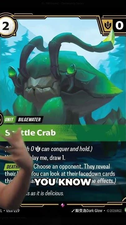 Riftbound The Crab Card Strategy Revealed Shorts Youtube