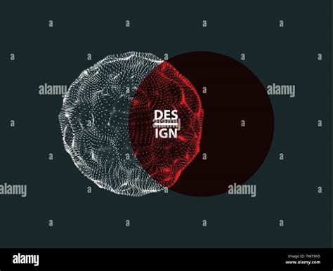 Abstract Sphere Array With Dynamic Particles Modern Science And Technology Element Vector