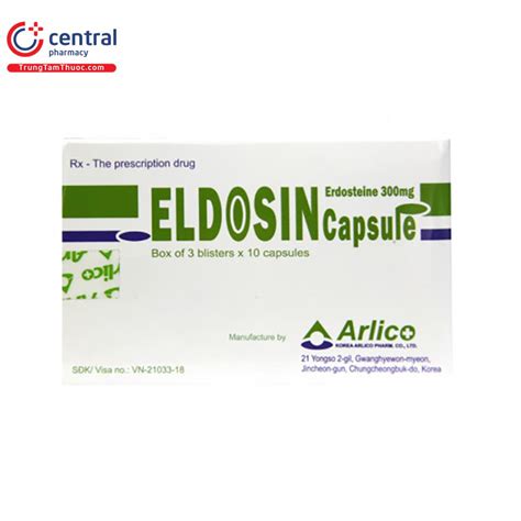 [chÍnh HÃng] Thuốc Eldosin Capsule 300mg Thuốc Làm Loãng đờm