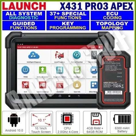 Scanners Launch X431 Pro3 Apex Diagnostic Scanner With Ecu Coding 37