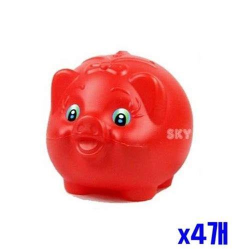 Theart 빨간 돼지저금통 대 X4개 동전저금통 인테리어저금통 T 티몬