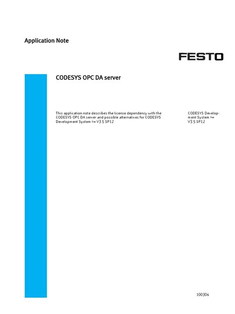 Application Note Codesys Opc Da Server Pdf Microsoft Windows 64 Bit Computing