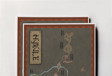 The Legend Of Zelda Ocarina Of Time Hyrule World Map Etsy Uk
