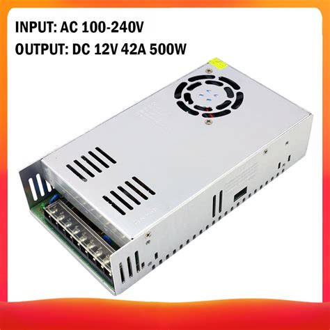 Ac 100 240v A Dc 12v 42a 500w Transformador De Voltaje Regulado Leyfeng