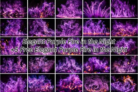Elegant Purple Fire In The Night Graphic By Nairacapture · Creative Fabrica
