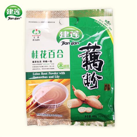 建莲 无糖 木糖醇食品 非速溶莲子藕粉桂花百合味 三八妇女节礼品 建莲旗舰店