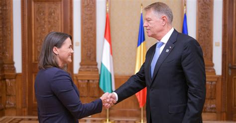Președinta Ungariei se va întâlni miercuri la Palatul Cotroceni cu
