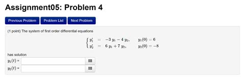 Solved Assignment05 Problem 4 Previous Problem Problem