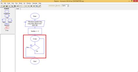 Flowchart Mengkonversi Kilometer Km Dan Meter M Kedalam Centimeter Cm Dengan Raptor ~ Kuas